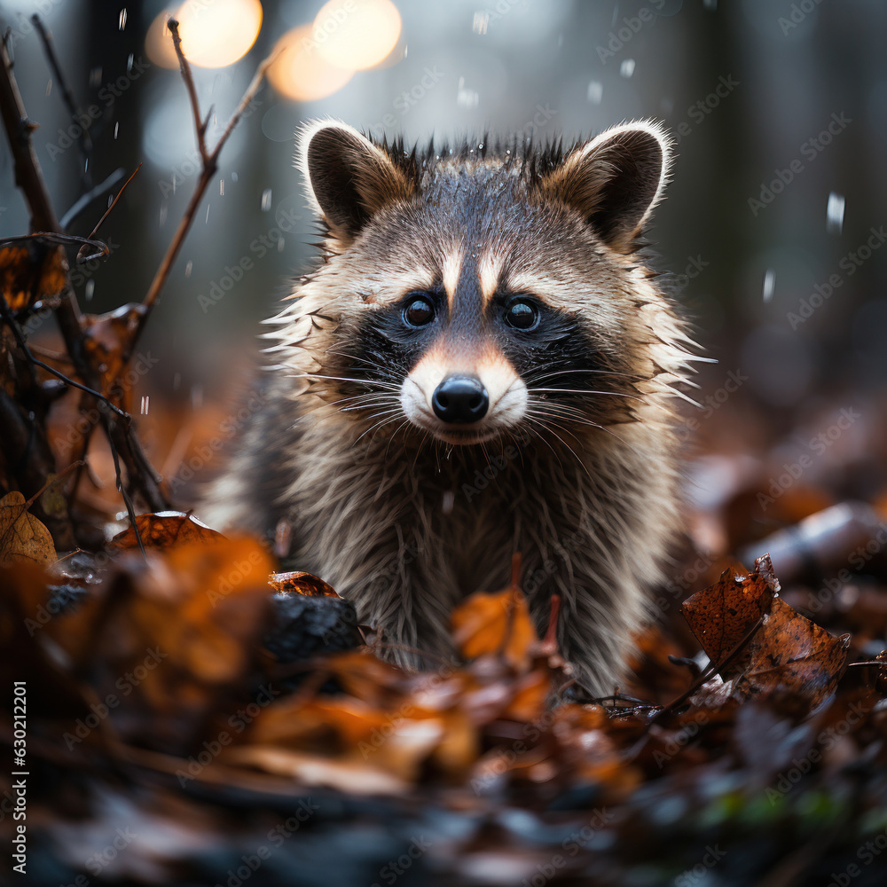 Raccoon in its Natural Habitat, Wildlife Photography, Generative AI ...