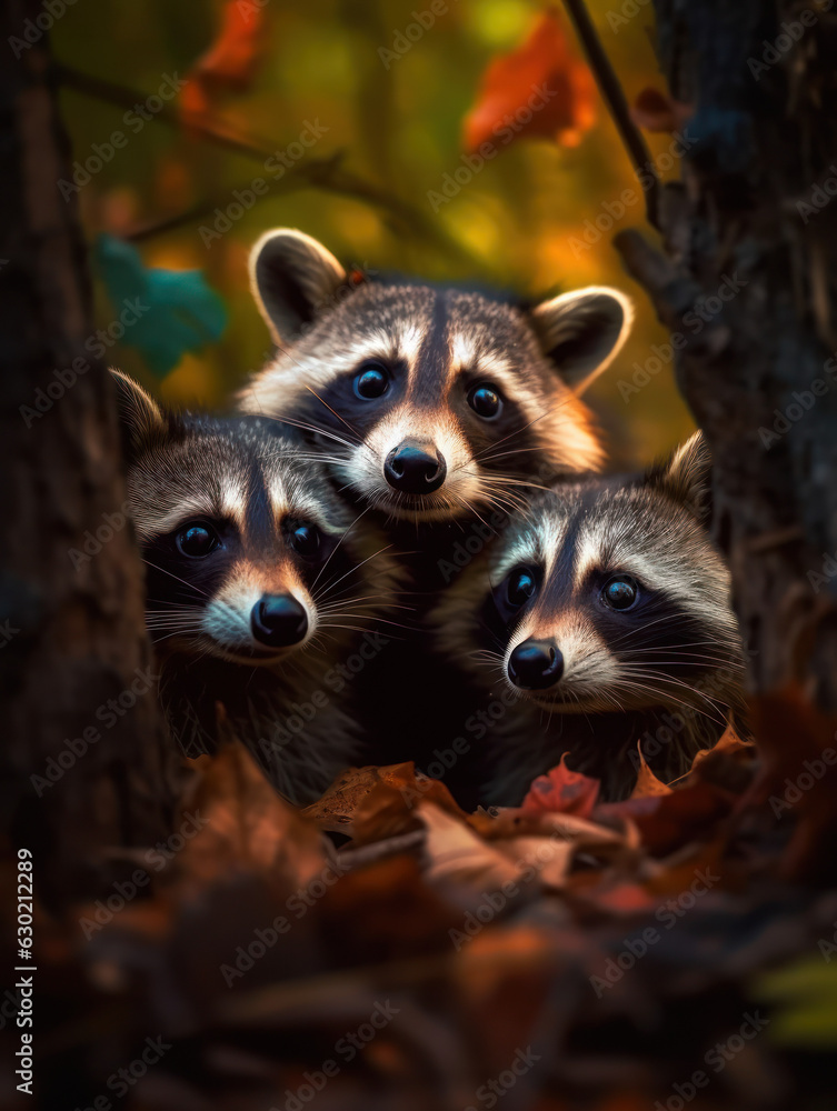 Raccoon in its Natural Habitat, Wildlife Photography, Generative AI ...