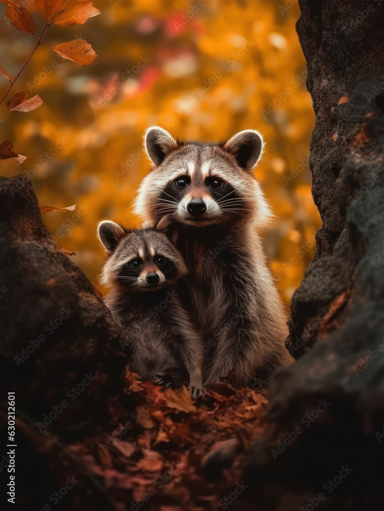 Raccoon in its Natural Habitat, Wildlife Photography, Generative AI ...