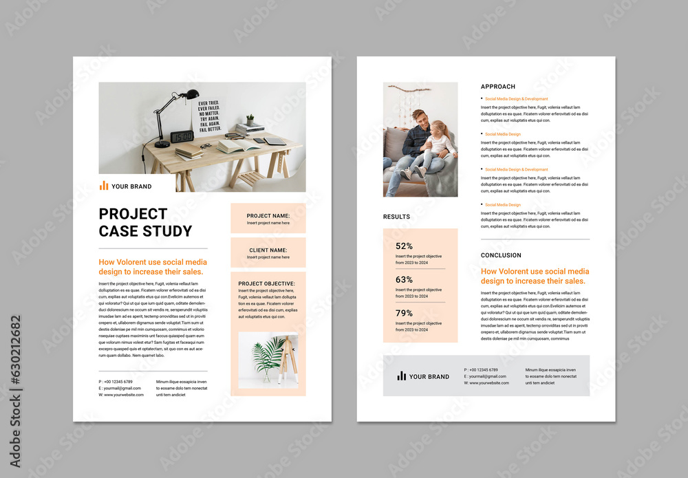 Project Case Study Stock Template | Adobe Stock
