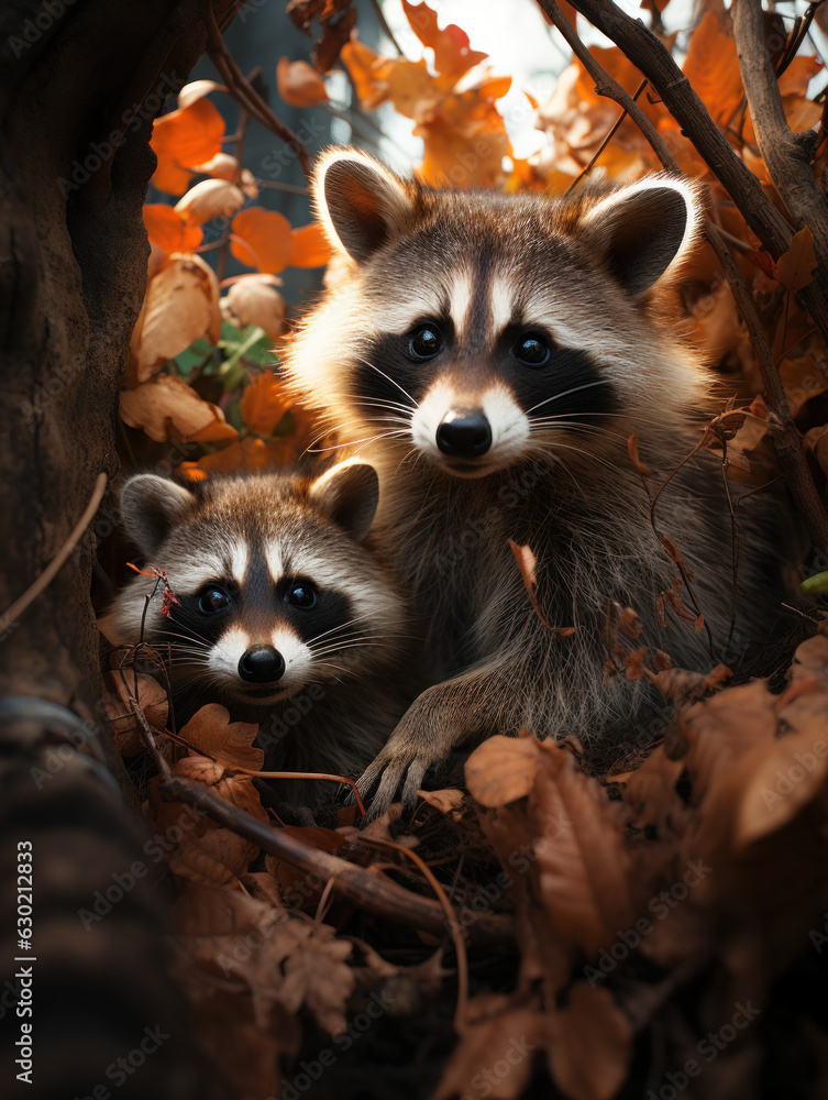 Raccoon in its Natural Habitat, Wildlife Photography, Generative AI ...