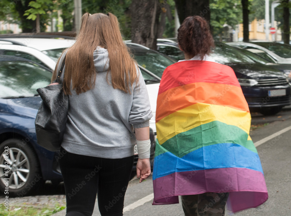 the rainbow flag as symbol for gender Identities Stock Photo | Adobe Stock