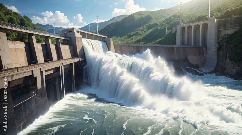 renewable resources using hydroelectric energy Stock Photo | Adobe Stock