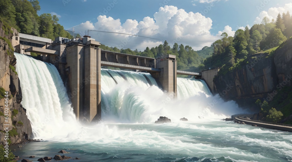 renewable resources using hydroelectric energy Stock Photo | Adobe Stock
