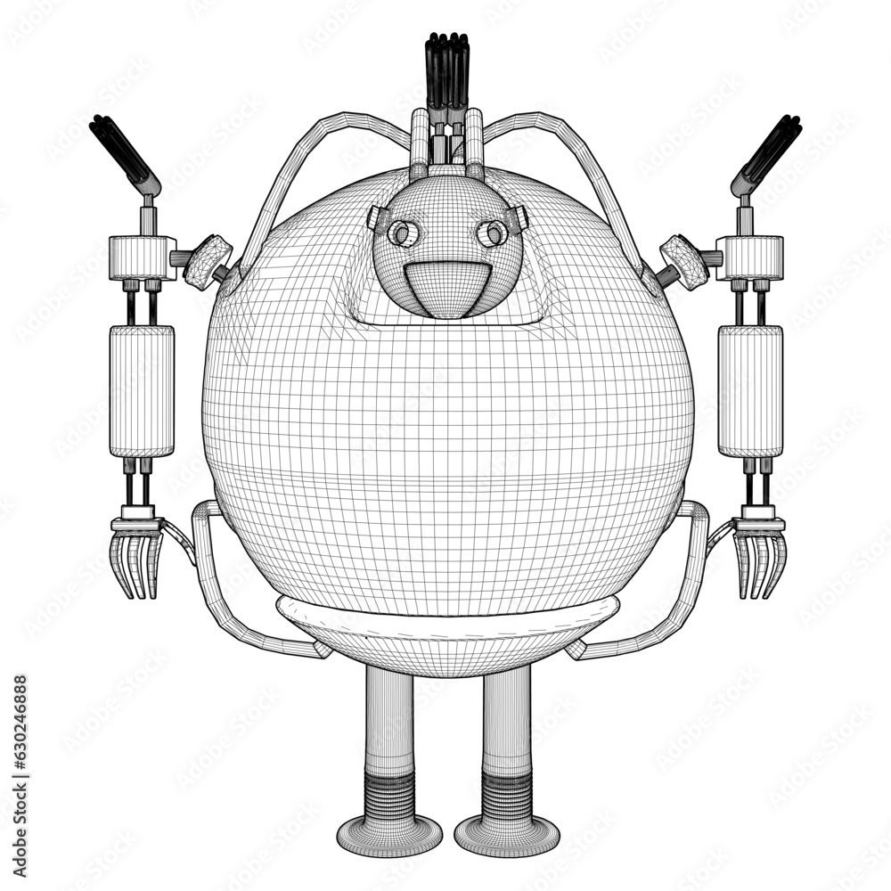 Robot Bot Vector. Isolated On White Background. A Vector Illustration ...