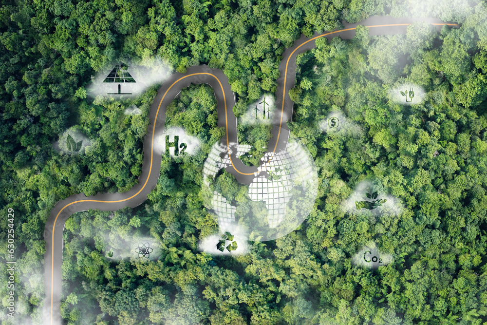 Environmental technology concept. sustainable ESG modernization ...