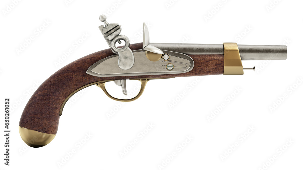 Photo & Art Print Flintlock pistol isolated on transparent background ...