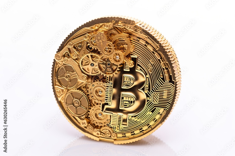 steampunk-inspired depiction of Bitcoin network's inner workings ...
