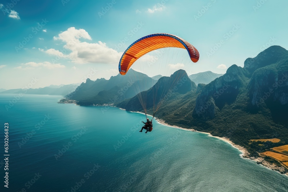Paragliding background Stock Photo | Adobe Stock