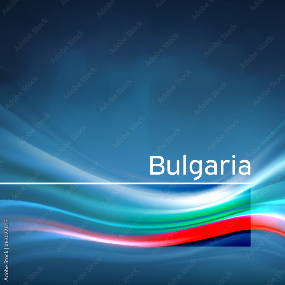 Bulgaria flag background. Abstract bulgarian flag in the blue sky ...