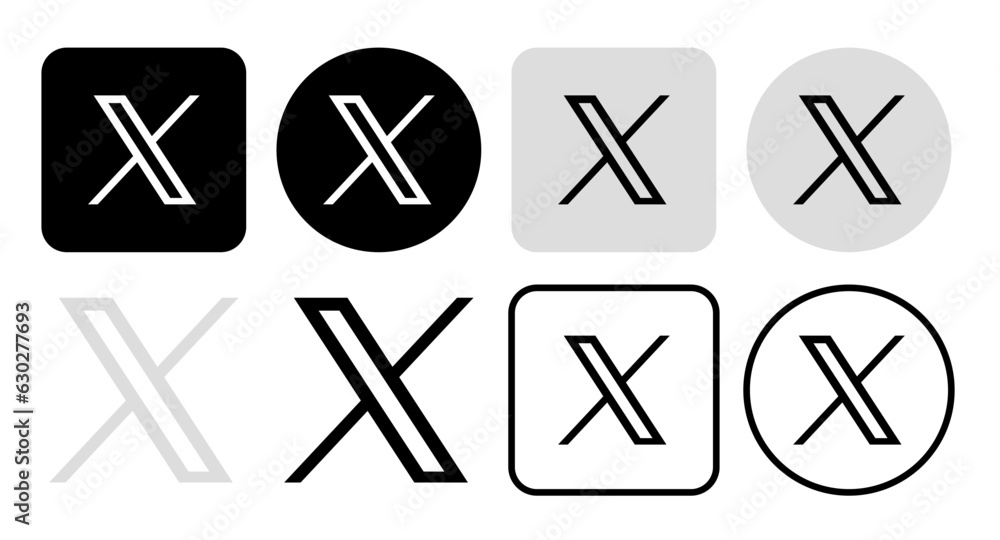 New Twitter logo X. Threads Logo. Twitter X Logo. Threads icon. X ...