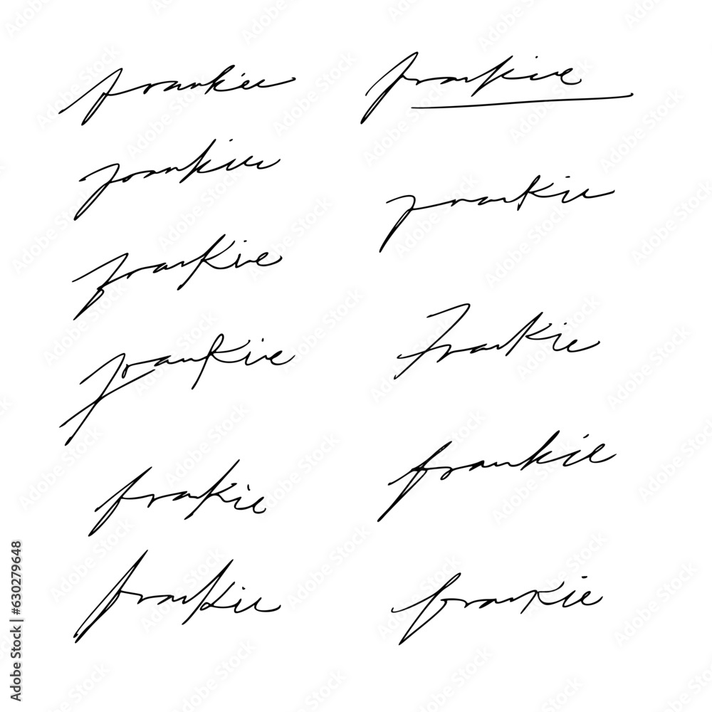 Personal Signature Ideas For Documents. Transparent Background Vector ...