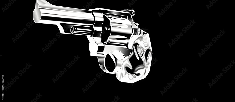 a gun that is silver in color Stock Illustration | Adobe Stock