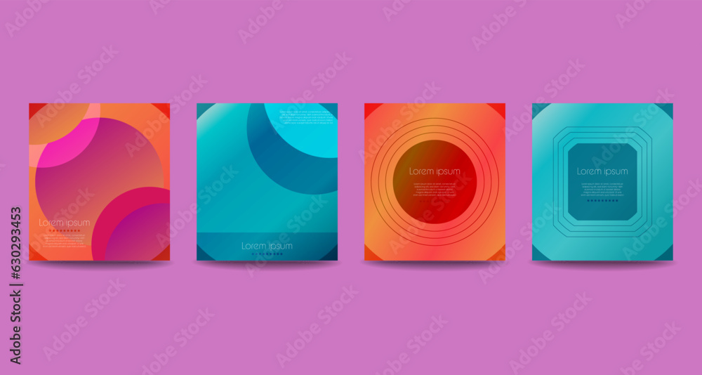 Plantillas creativas de arte universal con elementos abstractos. Para ...