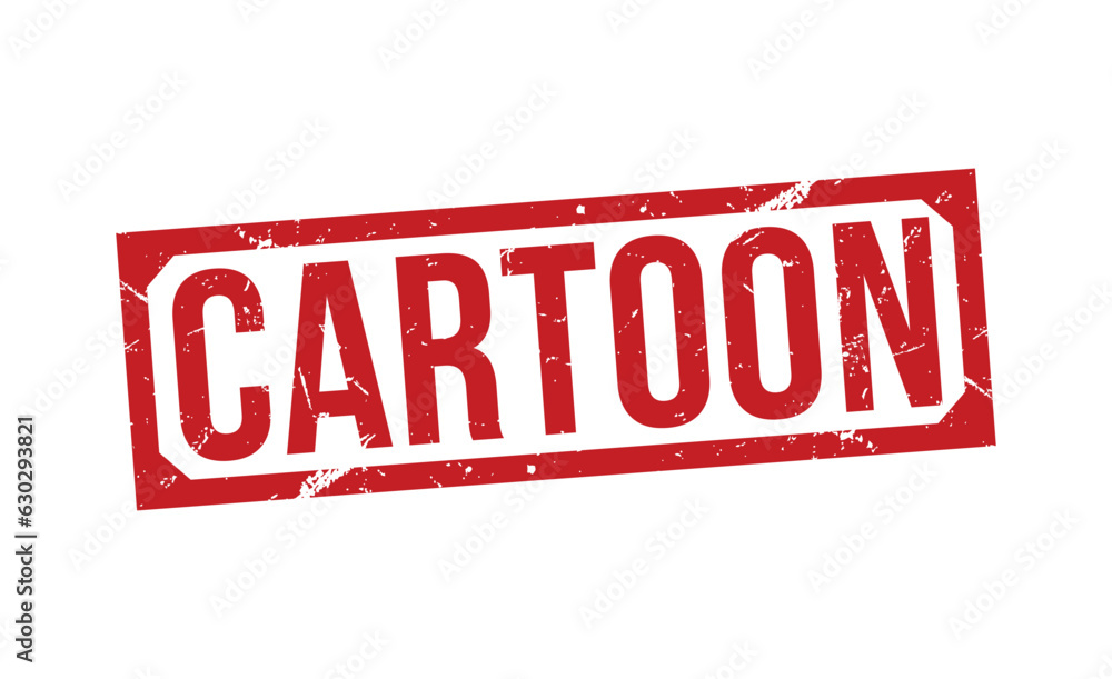 Cartoon Red Rubber Stamp vector design. Stock Vector | Adobe Stock