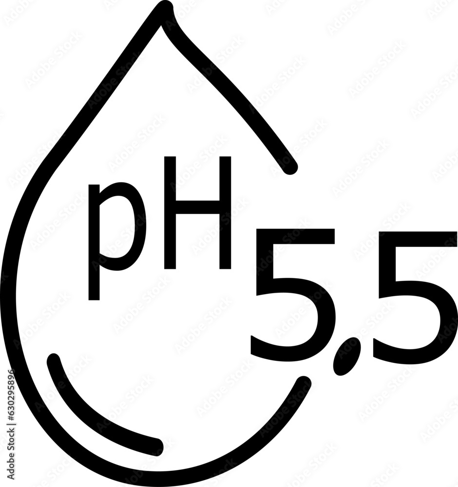 pH icon, neutral balance skin symbol. Replaceable vector design. Stock ...