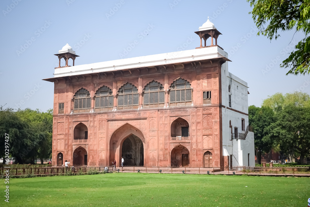 Architectural details of Lal Qila - Red Fort situated in Old Delhi ...