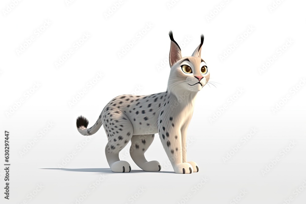 A BIG-format animated animal with a lynx theme for children. Generative ...
