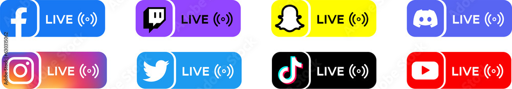 Instagram, Facebook, Twitch, Snapcat, Discord, Twitter, Tik tok ...