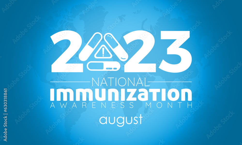 2023 Concept National Immunization Awareness Month vector design ...