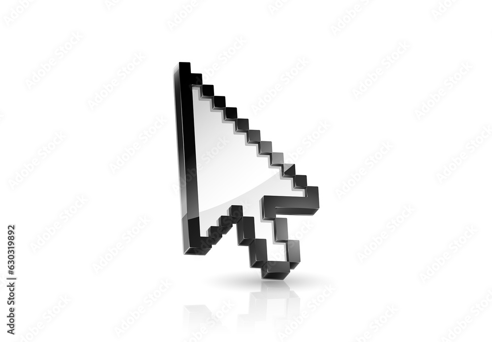 Vector illustration of arrow cursor on white background Stock Template ...