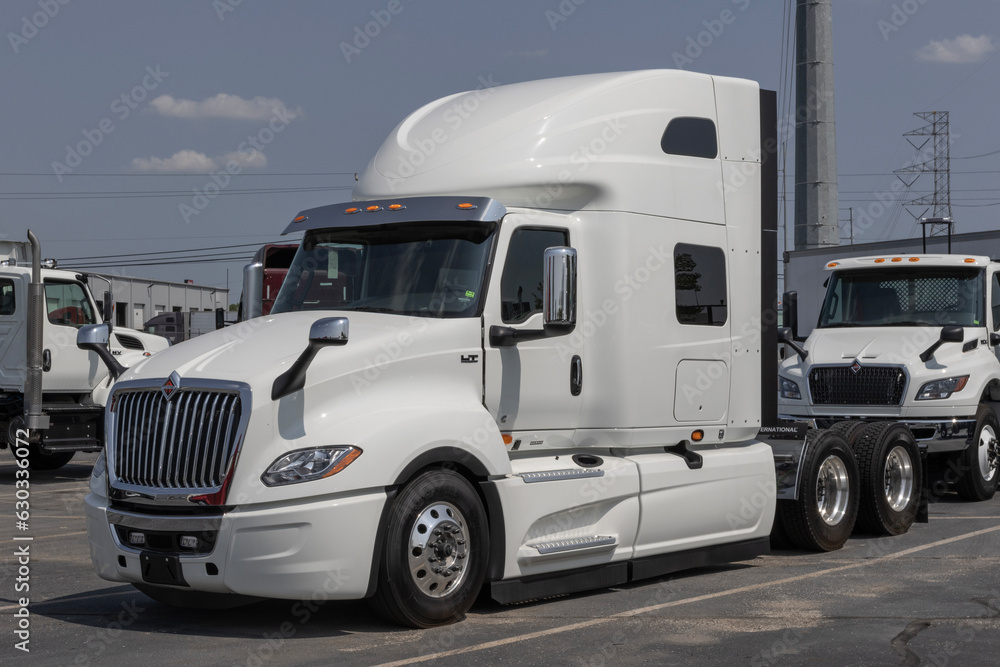 Navistar International Semi Tractor Trailer Truck display at a ...