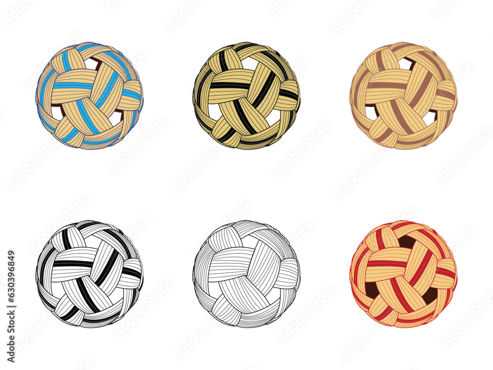 Vetor do Stock: Vector illustration of sepak takraw ball. Sepak Takraw ...