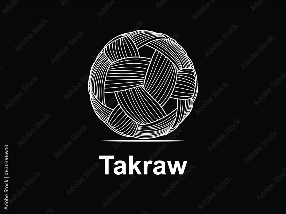 Vetor de Vector illustration of sepak takraw ball. Sepak Takraw ball ...