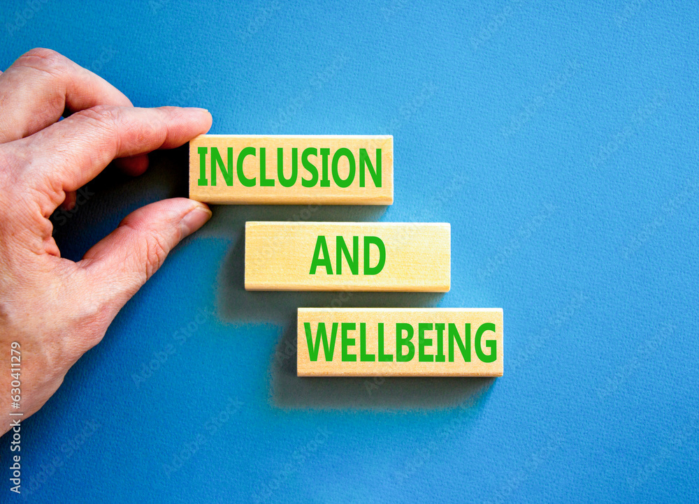 Inclusion and wellbeing symbol. Concept words Inclusion and wellbeing ...