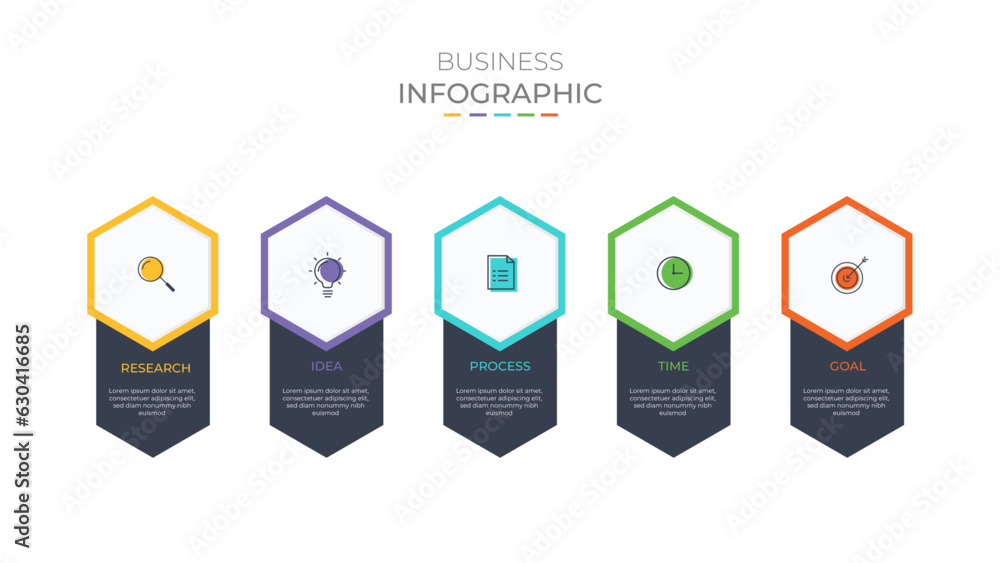 Vector Infographic design with 5 options or steps. Infographics for ...