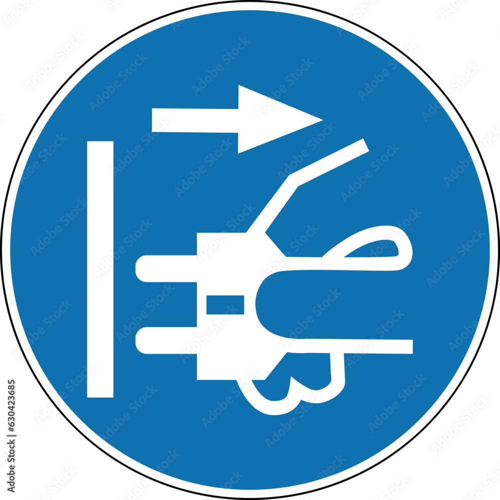 Sign unplug the power cord from the electrical outlet. Mandatory sign ...