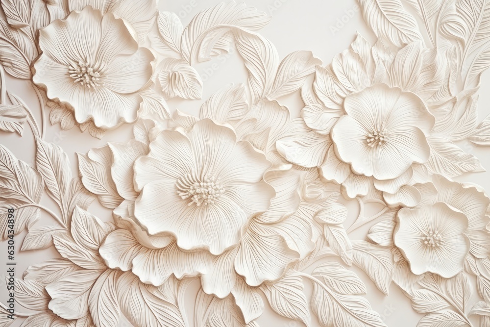 Embossed floral texture background, raised and delicate floral patterns ...
