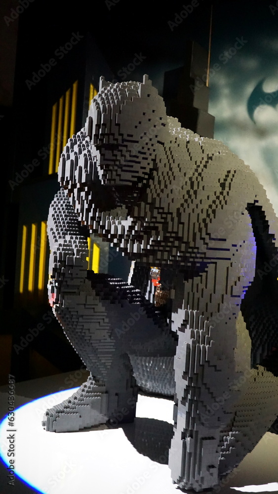 GREY BATMAN made with Lego bricks by Nathan Sawaya of The Art of the ...