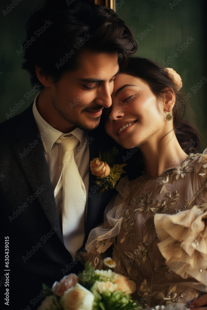 male/female woman/man model/couple in love in magazine editorial ...