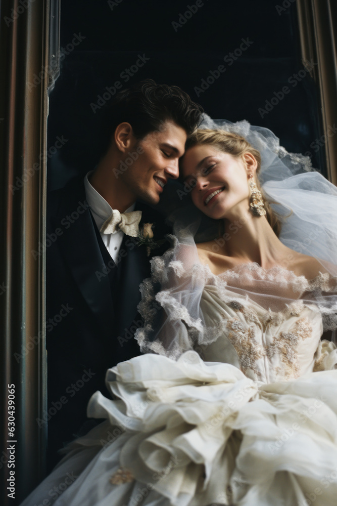 male/female woman/man model/couple in love in magazine editorial ...