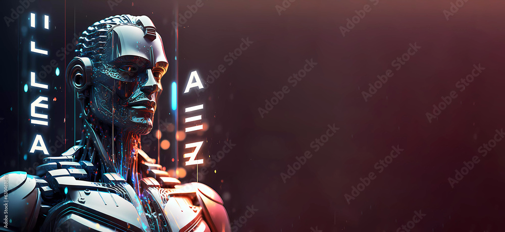 ethics or AI law concept. Development of AI codes eth. Banner. created by AI Stock Illustration ...