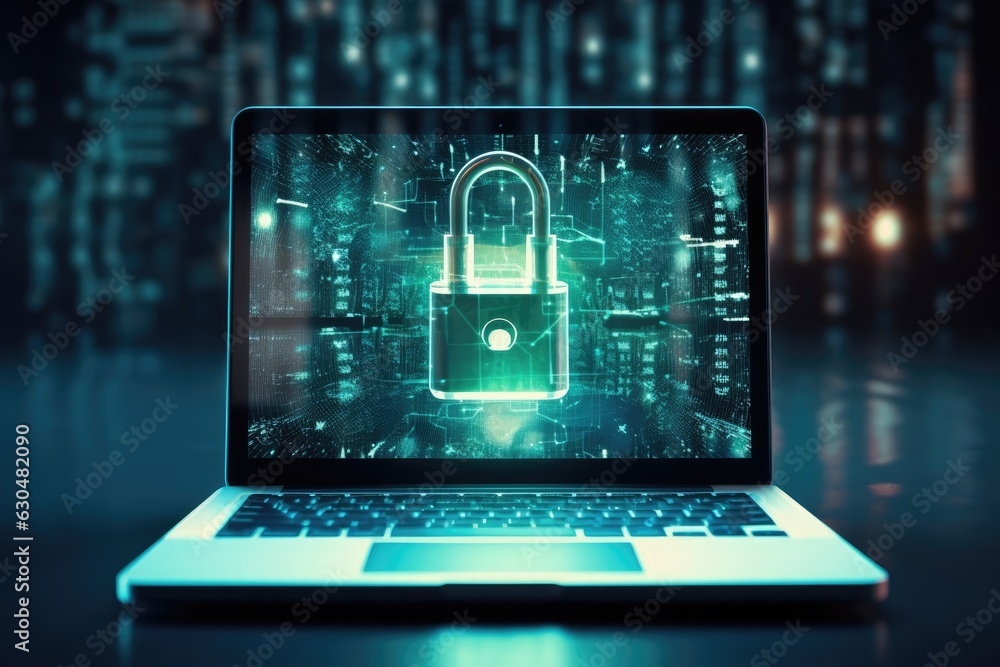 Data safety is represented in this image through a double exposure ...