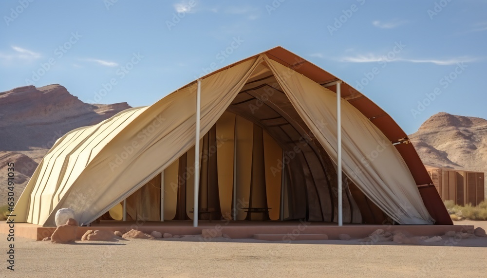 Tabernacle tent of meeting in Timna Park Negev desert Eila Stock Photo ...
