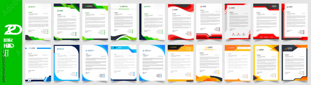 20 big mega bundle set modern creative Clean letterhead flyer corporate ...