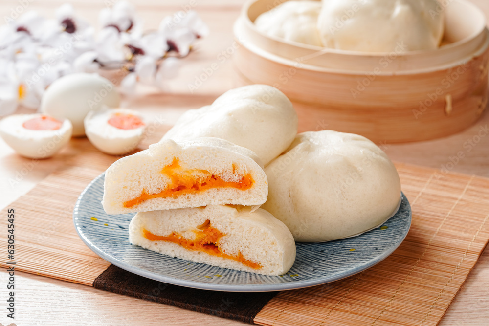 Baozi or Chinese Steamed Buns is a type of yeast-leavened filled bun in ...
