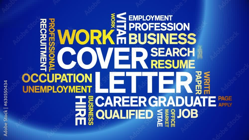 Cover Letter animated tag word cloud;text design animation kinetic ...
