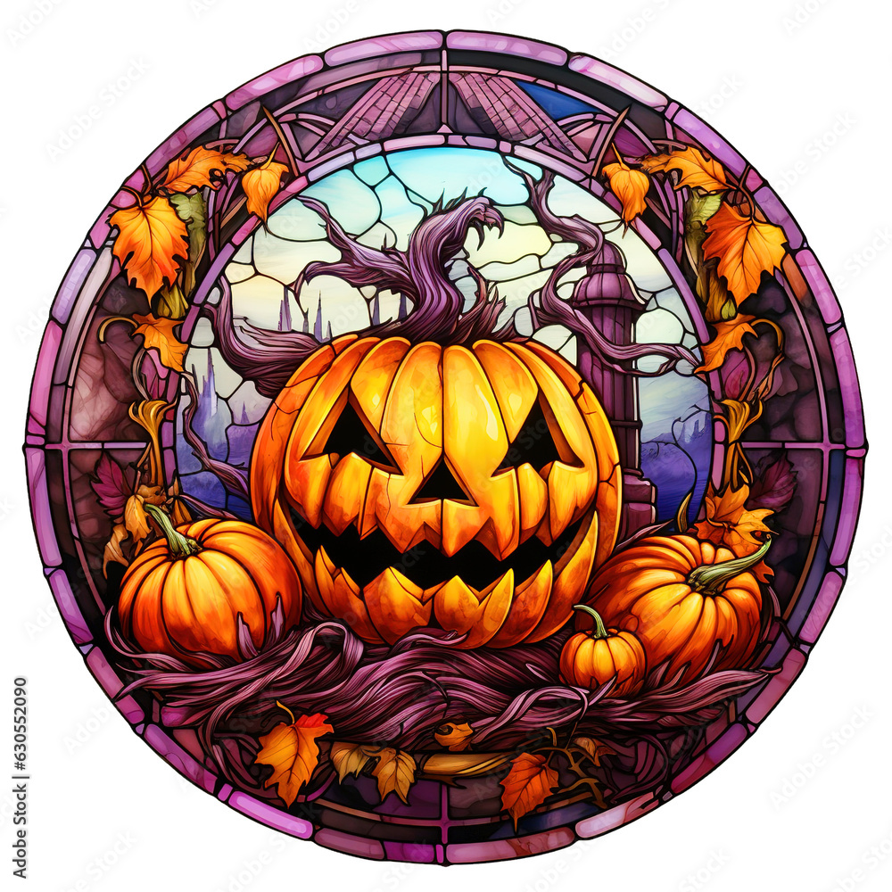 Scary Halloween Stained Glass, Scary Skull Stained Glass, Scary Pumpkin ...