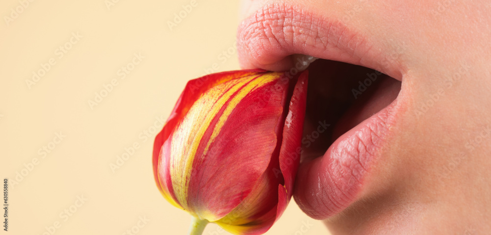 Foreplay Blowjob Sexy Girl Sucking And Licking Flower Blowjob