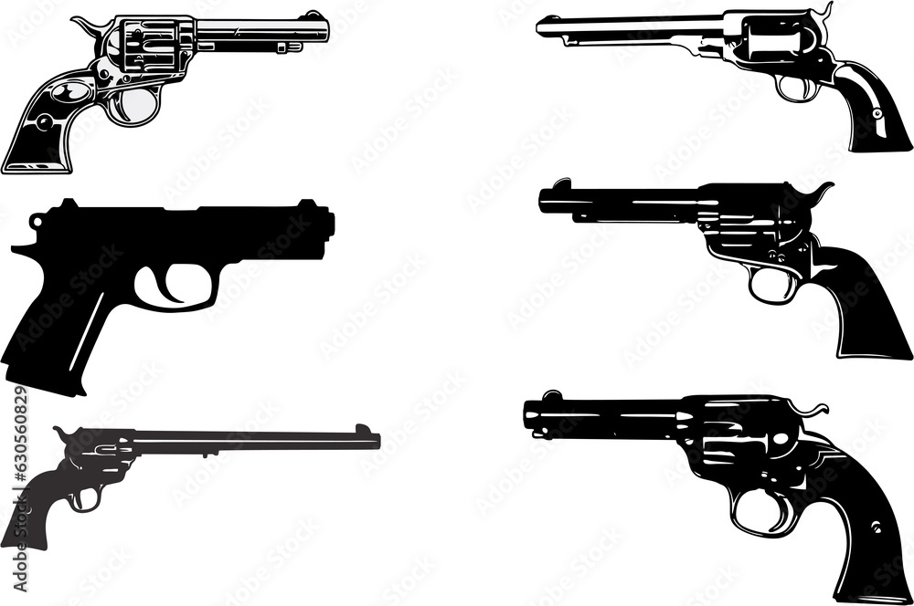 Military weapons and munition flat illustrations set. Collection of ...