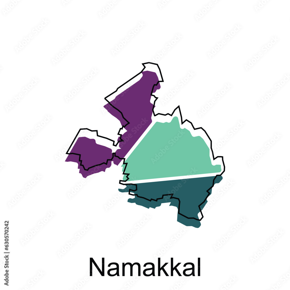Map of Namakkal World Map International vector template with outline ...