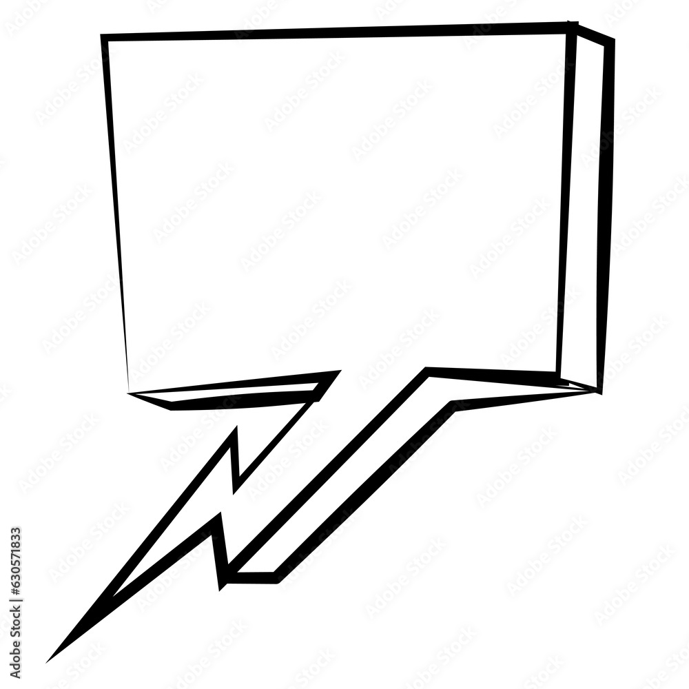 Digital png illustration of blank text bubble on transparent background ...