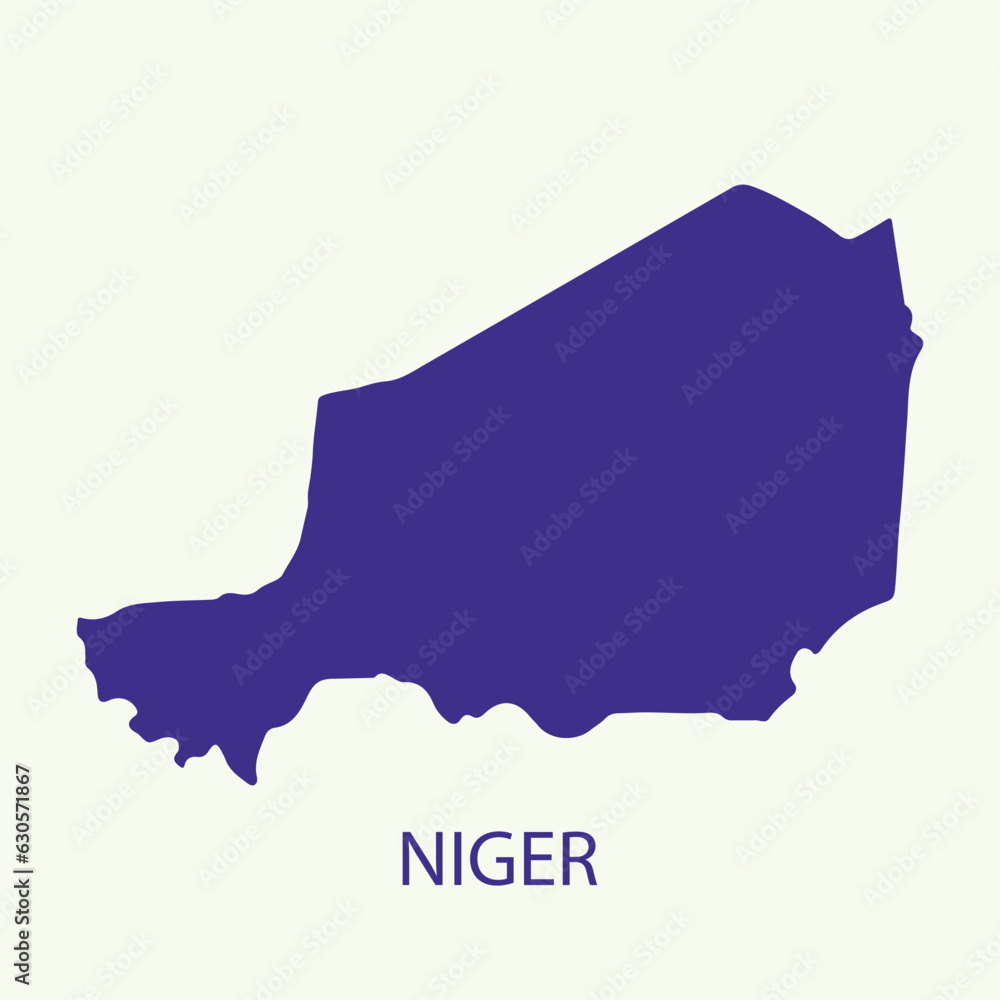 Poster Niger country map of Africa continent vector, illustration ...