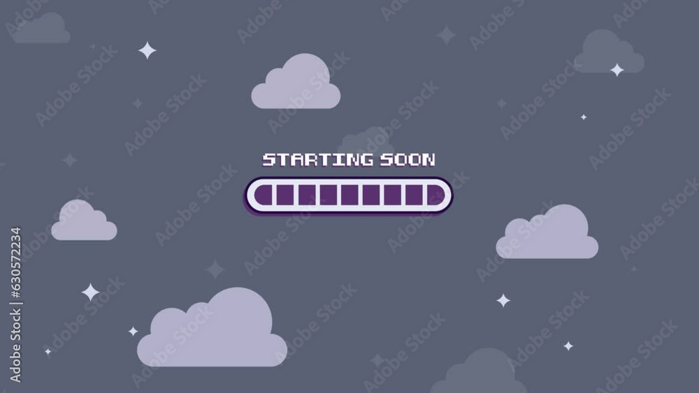Starting Soon cloud Streaming background Stock Video | Adobe Stock