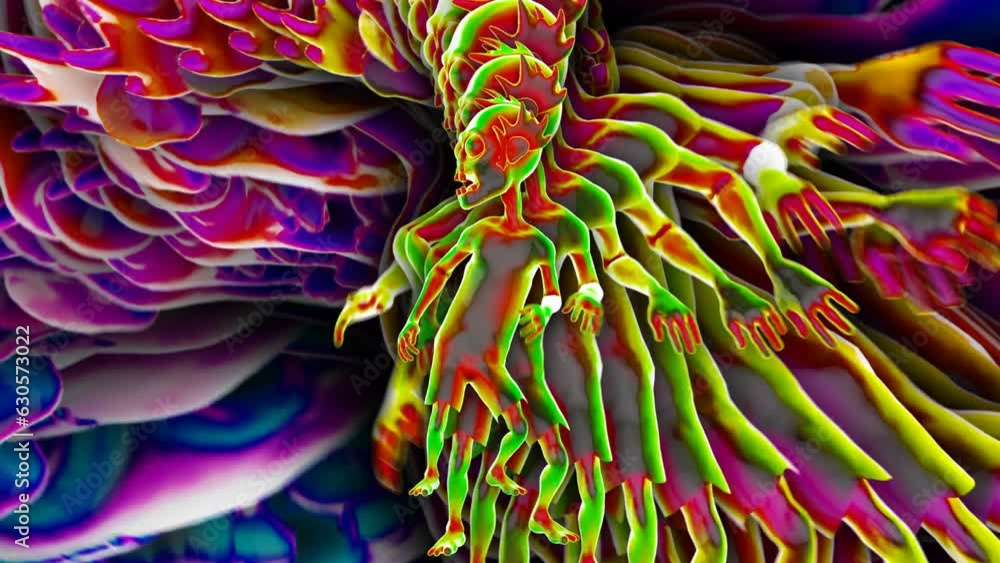 Seamless animation of a iridescent glass zombie dancing salsa isolated ...