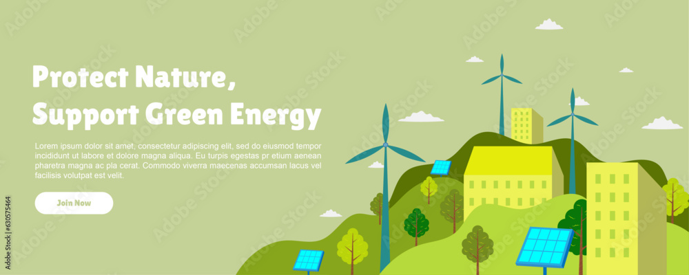 Banner design for sustainable development and eco-friendly concept ...